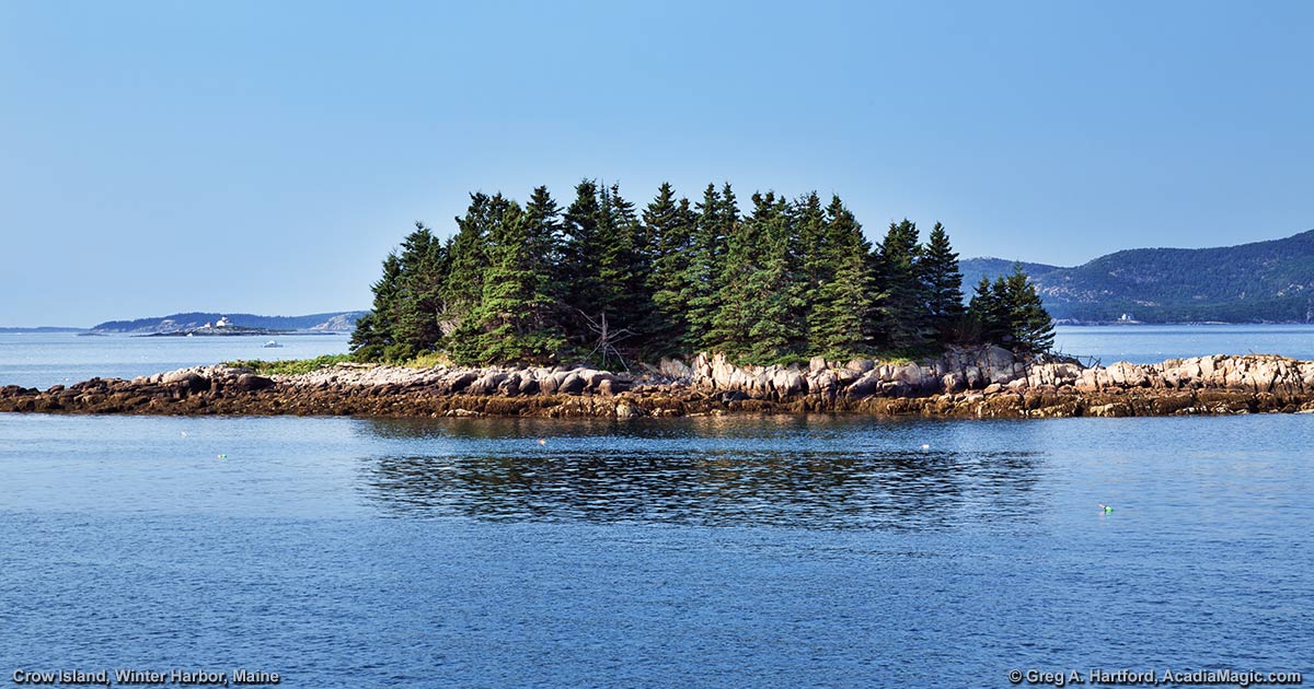 Crow Island Maine from Grindstone Neck in Winter Harbor