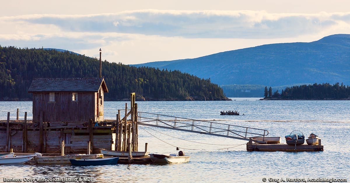 Jordan Island in Winter Harbor from Gouldsboro, Maine