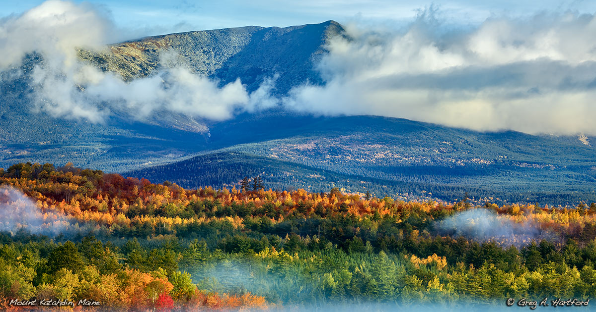 Mount Katahdin Maine Viewed From Compass Pond Oct 3