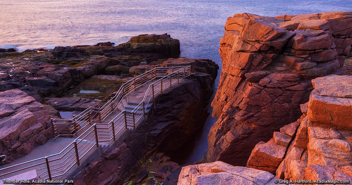View of Thunder Hole from the Ocean Path